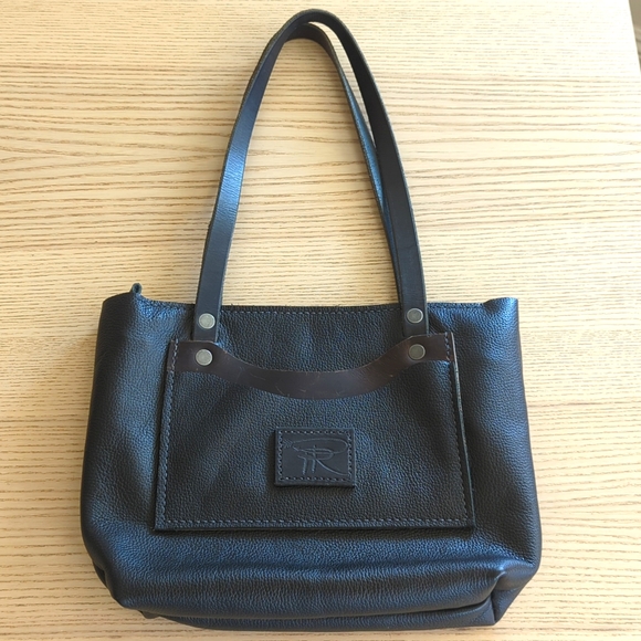 Panhandle Red | Bags | Panhandle Red Handmade Full Grain Black Leather Tote Bag Purse | Poshmark